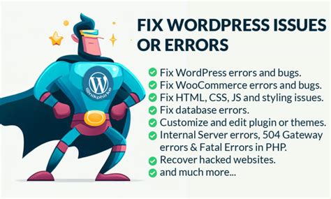 Fix Or Solve Your Wordpress Issues Errors And Customize Theme By