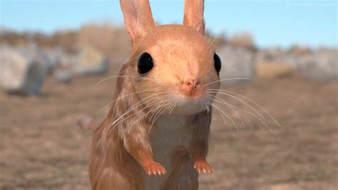 3d Long Eared Jerboa Fur Model Turbosquid 2197606