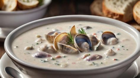 Clam Chowder Clam Soup Premium Ai Generated Image