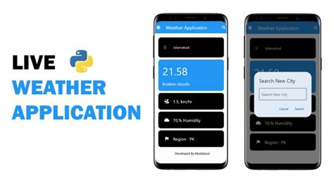Build Cross Platform Live Weather Application Using Python Muddassir