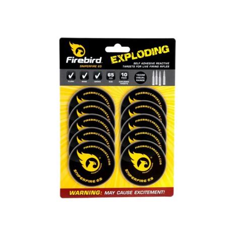Firebird Sniperfire 65mm Exploding Reactive Targets Natshoot Shop
