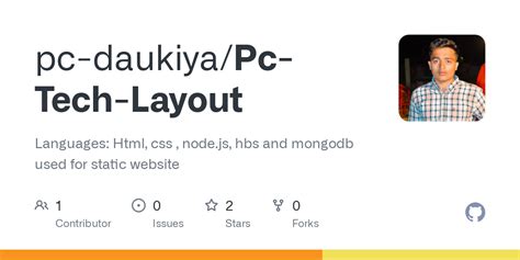 Github Pc Daukiya Pc Tech Layout Languages Html Css Node Js Hbs