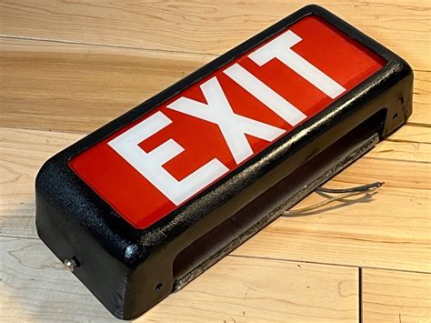 Emergency Exit Sign Window Wet Location Combo Exit Signs Wlco4x