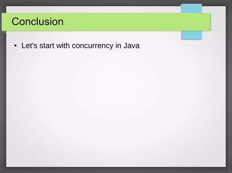Java Concurrency ODP
