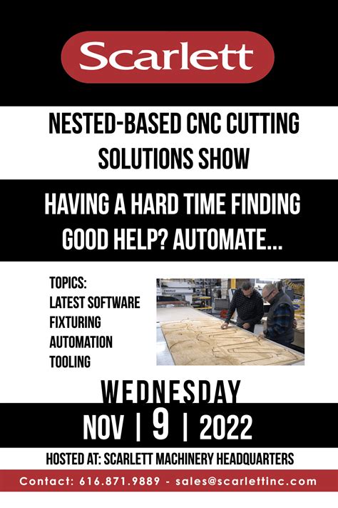 nested based cnc cutting solutions show scarlett inc