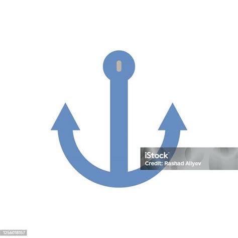 앵커 아이콘입니다 Ui 및 Ux 웹 사이트 또는 모바일 응용 프로그램에 대한 힙스터 스타일 아이콘의 간단한 색상 벡터 요소