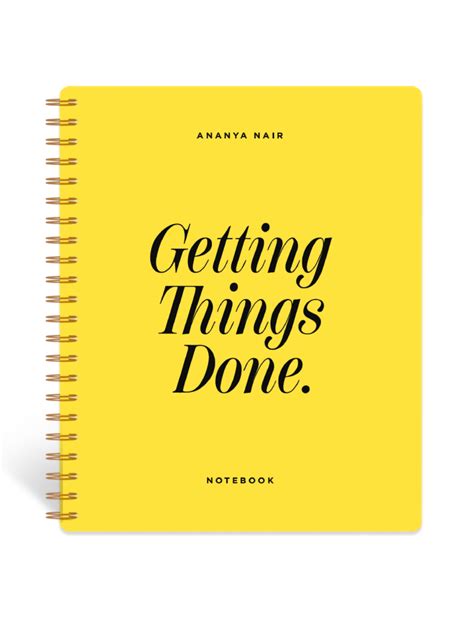 Getting Things Done A Lined Notebook For Productivity
