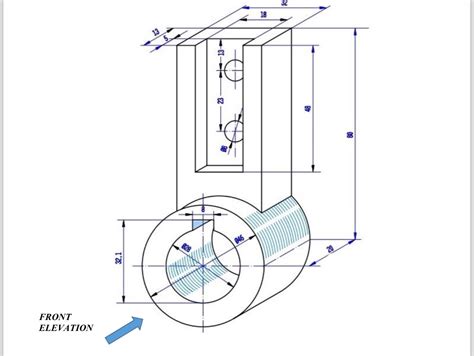 Use Autocad To Draw Front View Top View And Left View Chegg Com