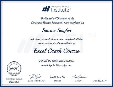saurav singhvi on linkedin excel cfi