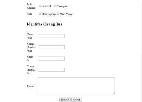 Teguh Yulianto Cara Membuat HTML FORM Pendaftaran Mahasiswa Dengan Menggunkan Dreamweaver CS