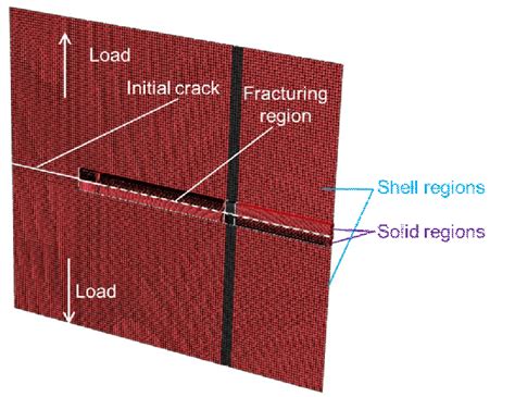 The Finite Element Model With Indication Of The Shell And Solid Regions