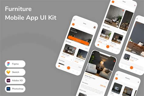 Furniture Mobile App Ui Kit Ui Kits And Libraries ~ Creative Market