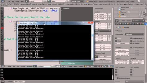 Blender 26 Tutorial Python Game Engine Programming Part 4 Youtube