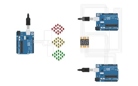 Circuit Design Traffic Light Tinkercad