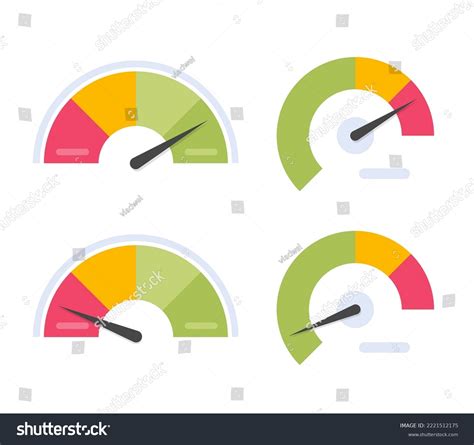 Gauge Power Level Indicator Vector Icon Stock Vector Royalty Free