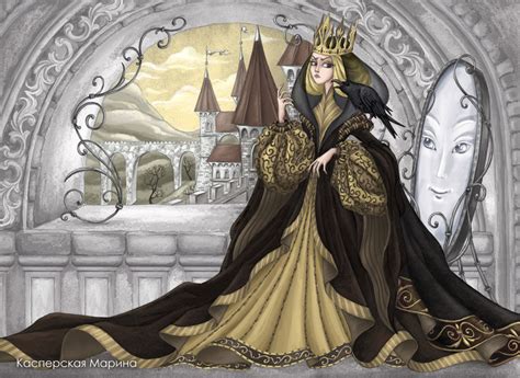 Иллюстрация Белоснежка и семь гномов 1 в стиле книжная графика