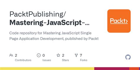 Github Packtpublishingmastering Javascript Single Page Application