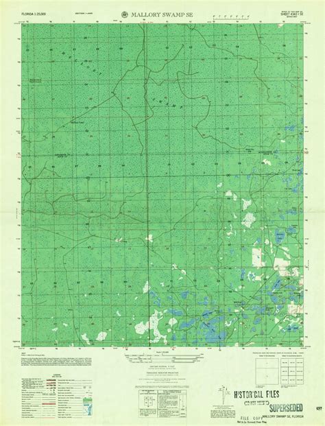 Classic Usgs Mallory Swamp Se Florida 7 5x7 5 Topo Map Mytopo Map Store