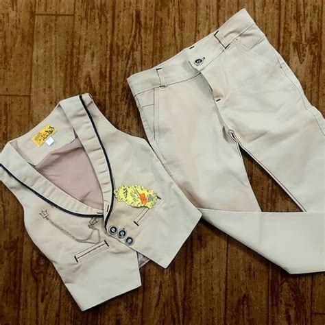 خرید و قیمت ژیله شلوار یا جلیقه شلوار مجلسی کتان بچگانه پسرانه 2 تا 6