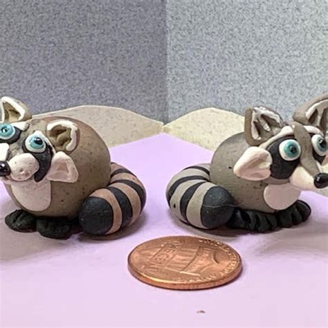 Polymer Clay Raccoon Etsy