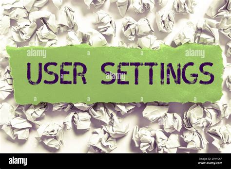 Writing Displaying Text User Settings Business Idea Configuration Of Appearance Operating