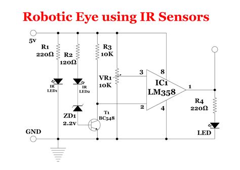 Robotic Eye Using Ir Sensor Electronics Project Diy Electronics Project