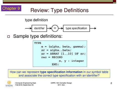 Cmpe 152 Compiler Design September 25 Class Meeting Ppt Download