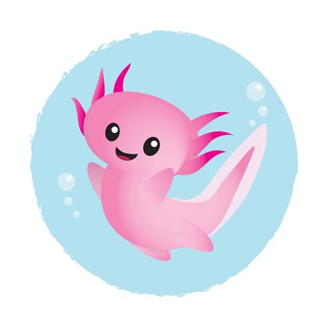 Cartoon Axolotl ~ Axolotl Clipart Kawaii Lentrisinc