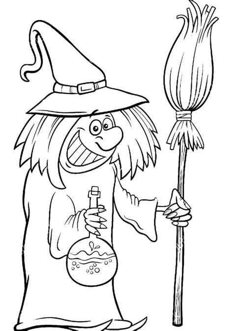 마녀 색칠 공부 Kr에서 무료 색칠 공부