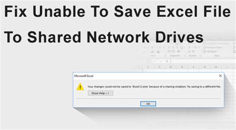 7 Methods For Unable To Save Excel File To Shared Network Drives