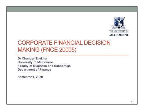 Lec9 FNCE2000 5 2020 Lecture Slides Plus Notes Attached CORPORATE