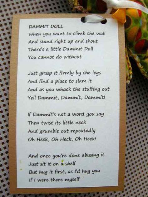 Dammit Doll Poem Printable