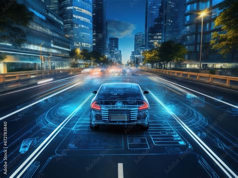 Autonomous Self Driving Car Is Recognizing Road Signs Computer Vision And Artificial