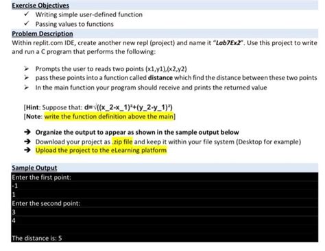 Solved Exercise Objectives Writing Simple User Defined