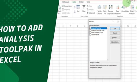how to add analysis toolpak in excel for advanced data analysis earn