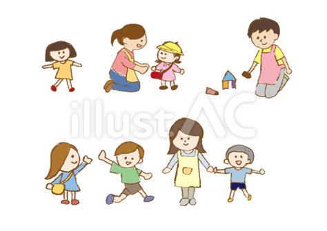 免費矢量 托兒所老師和幼兒園套裝