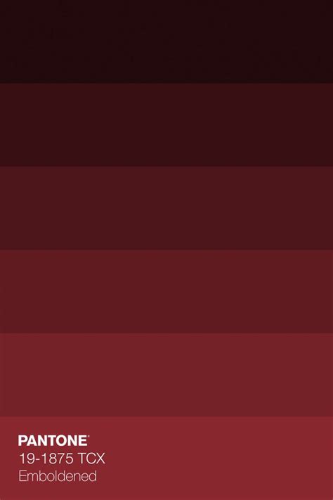 Pantone 19 1875 Tcx Emboldened Color Shades Oxblood Color Palette