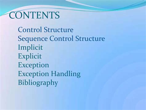 Implicit And Explicit Sequence Control With Exception Handling Pptx