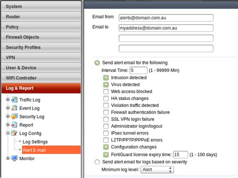 Als Tech Corner How To Send Email Alerts From A Fortigate