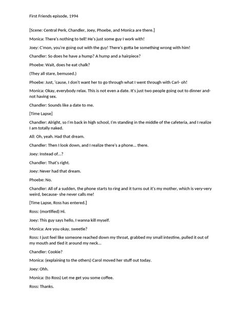 Friends Script Pdf