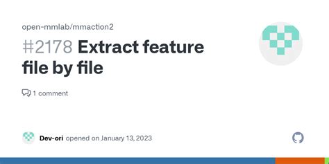 Extract Feature File By File Issue 2178 Open Mmlab Mmaction2 GitHub
