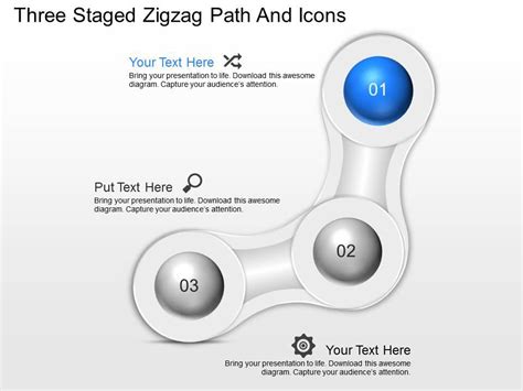 Bc Three Staged Zigzag Path And Icons Powerpoint Template Slide PowerPoint Templates Designs