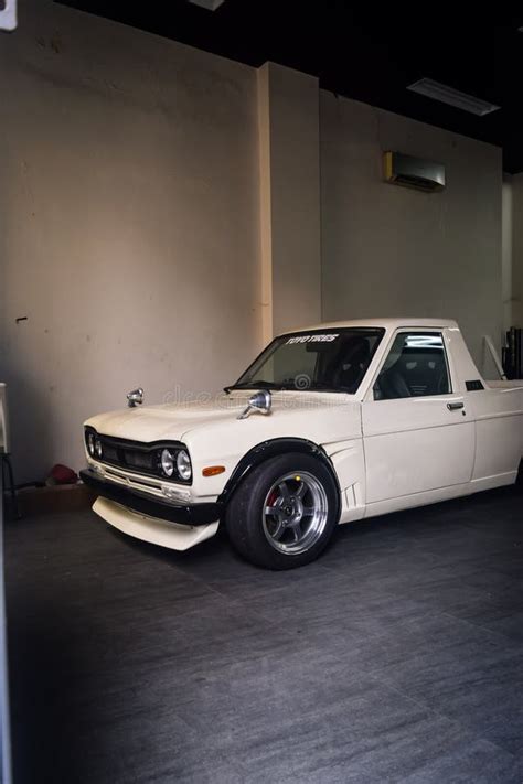 Datsun 520 With Nissan Skyline C10 Front End Called Hakotora Editorial Photography Image Of