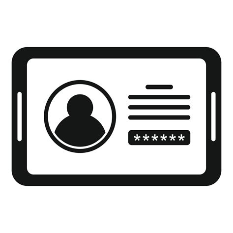 Tablet Authentication Icon Simple Style 14668886 Vector Art At Vecteezy