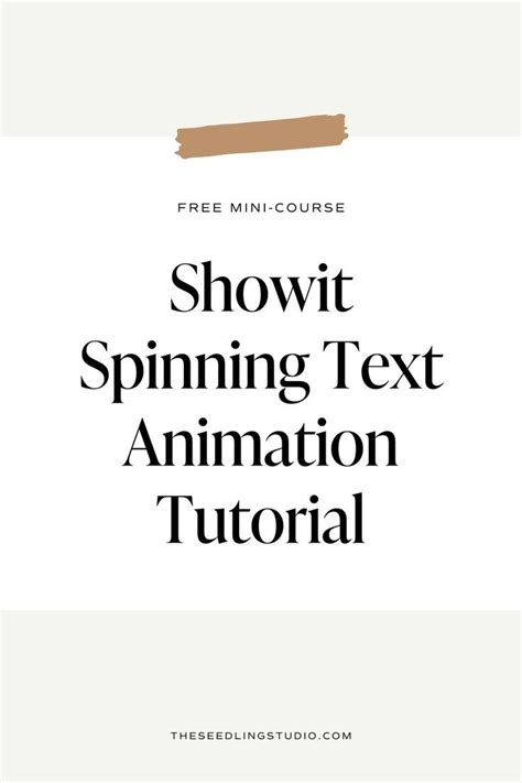 Free Download Circle Spinning Text Animation For Showit Text