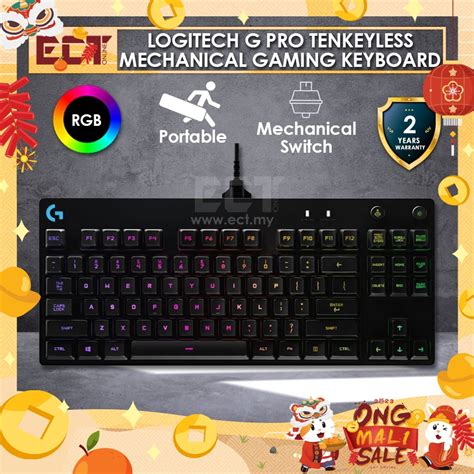 Logitech G Pro Tenkeyless Mechanical Wired Gaming Keyboard With GX Blue
