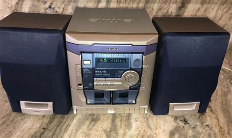 Aiwa Nsx Aj Audio System Cd Radio Aux Dual Cassette Player Rare Ship N Hr Compact