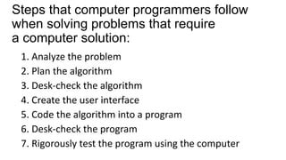 How Do Programmers Solve Problems PPT