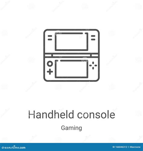 Handheld Console Icon Vector From Gaming Collection Thin Line Handheld Console Outline Icon