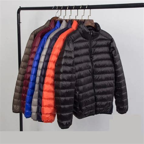 Autumn Winter Light Down Jacket Mens Fashion Hooded Lightweight Down
